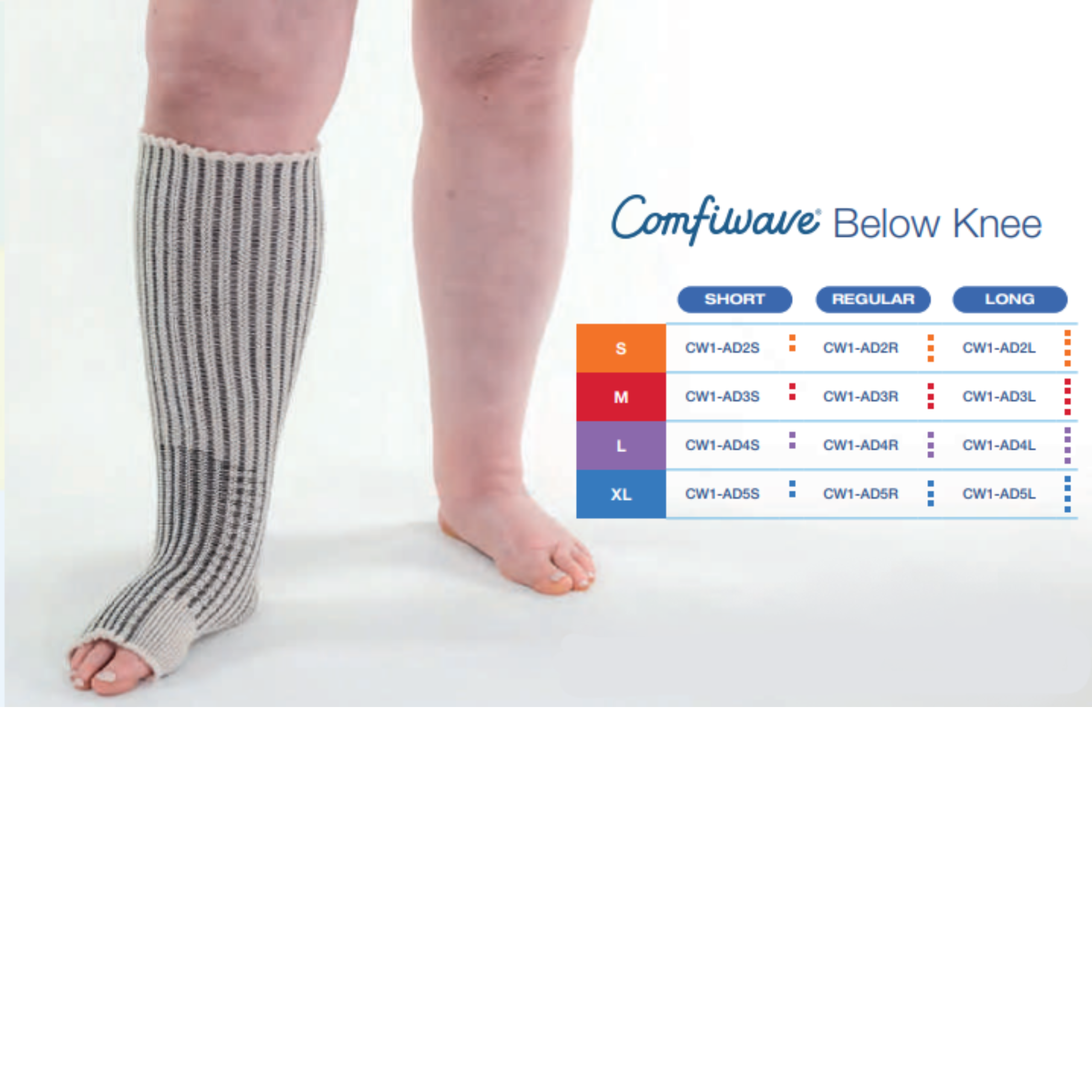 Comfiwave Knee-High Night-Time Compression Sock – Lymph Drainage ...